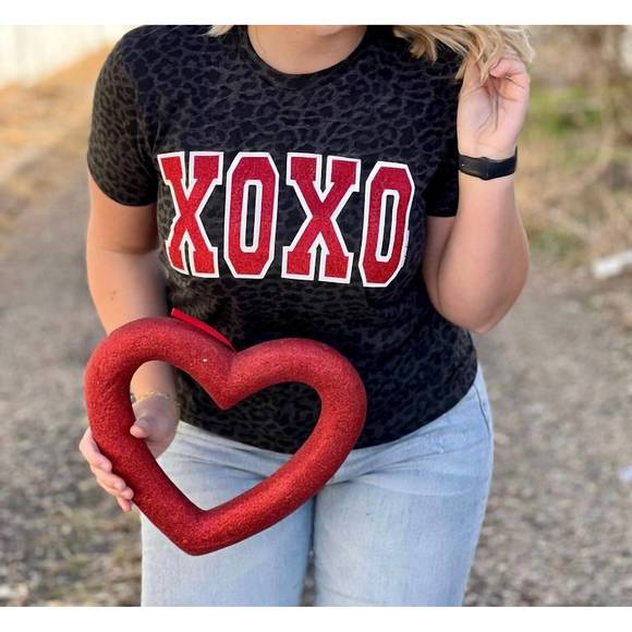 Texas True Threads | Tops | New Texas True Threads Xoxo Leopard Print ...